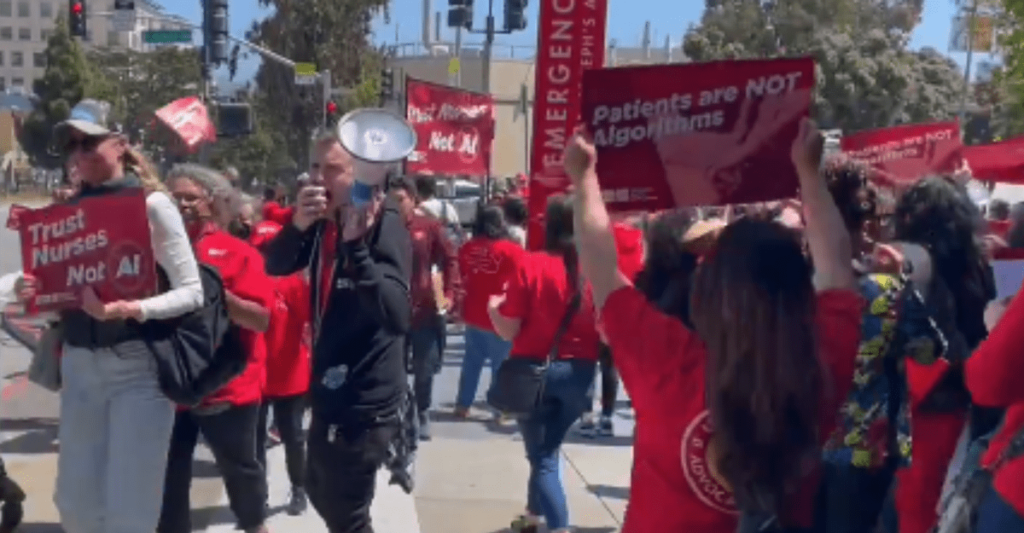 Nurses Protest AI Use In Healthcare, "Trust Nurses, Not AI" - Nurseonestop