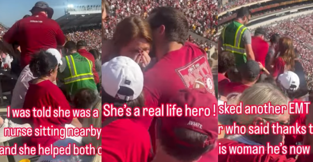 Off-Duty Nurse Saved 2 People, EMT and Fan At Alabama Football Game ...